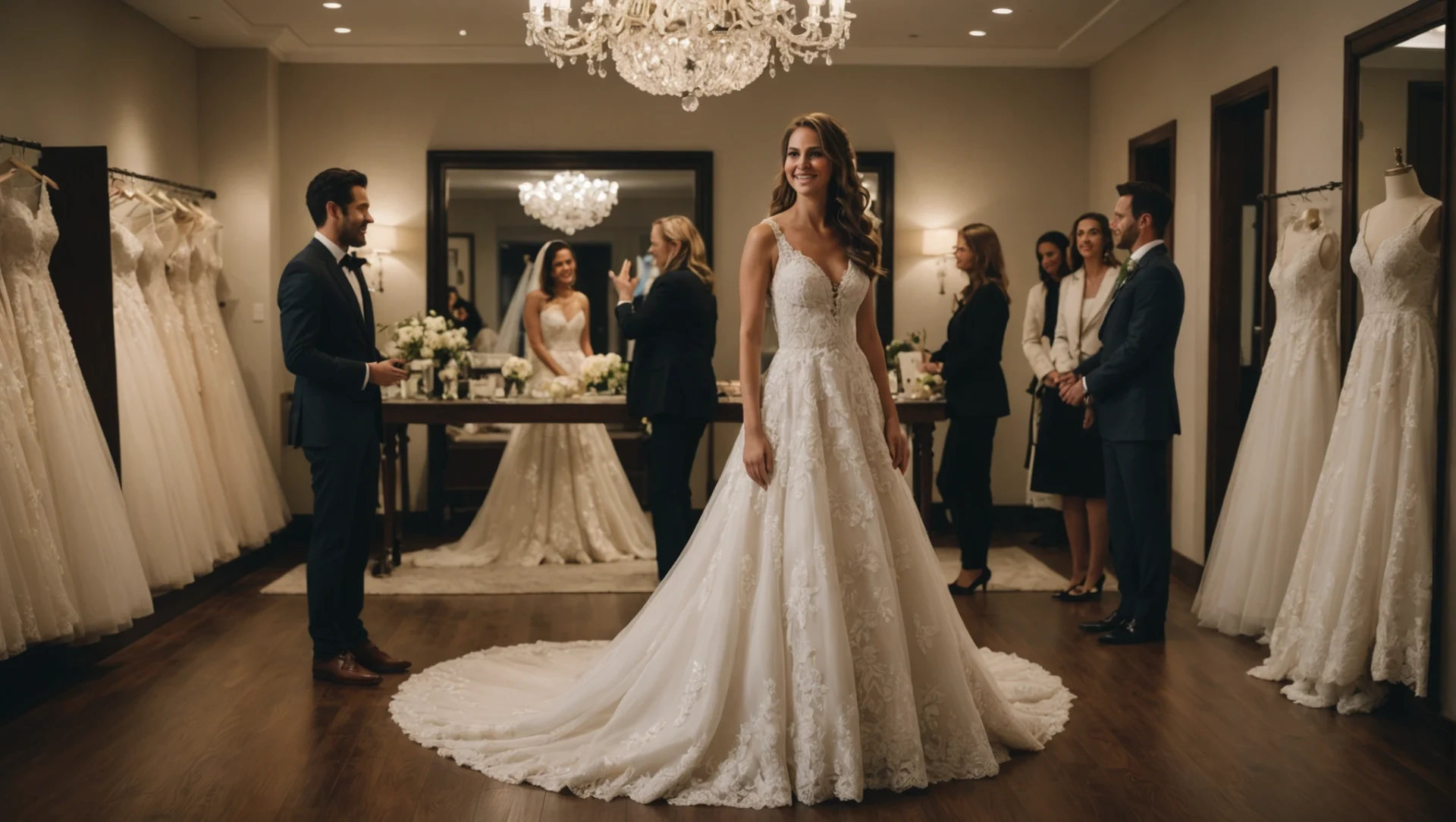 Essais de robe de mariée: Clé du bonheur pour la mariée